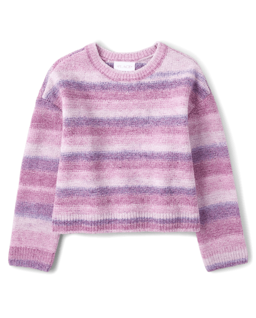 Girls Long Sleeve Ombre Striped Sweater | The Children's Place CA ...