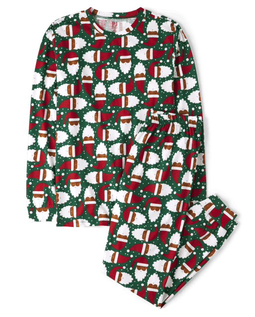 Unisex Adult Matching Family Christmas Long Sleeve Santa Head Print ...