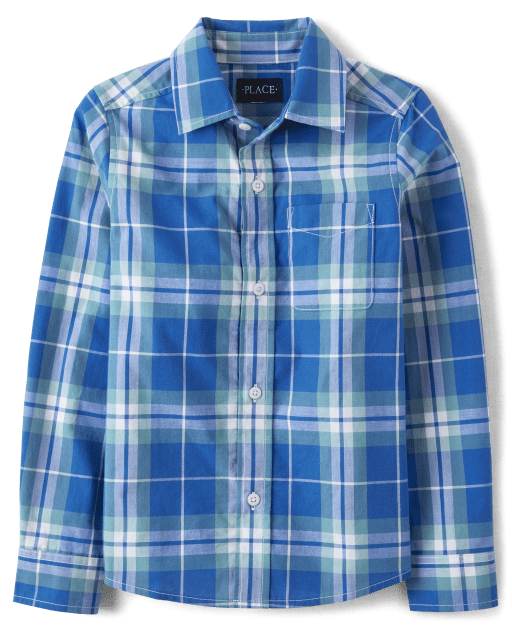 Boys Long Sleeve Plaid Poplin Button Up Shirt - TOUCAN FEATHER | The ... Boys Long Sleeve Plaid Poplin Button Up Shirt - TOUCAN FEATHER | The ...