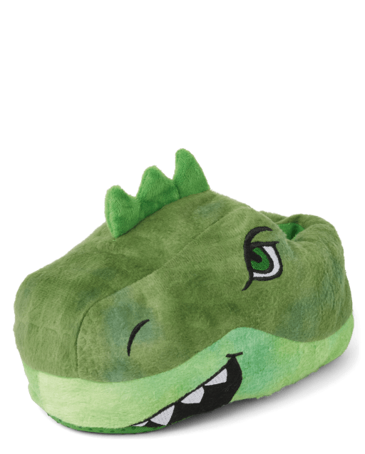 Boys Fleece Dino Slippers | The Children's Place CA - GREEN