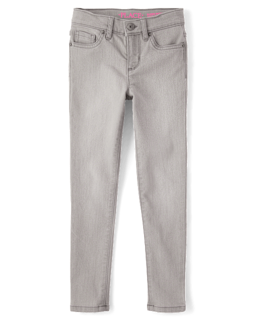 Girls Basic Super Skinny Jeans - GREY WASH | The Children's Place