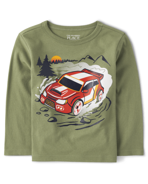 Baby And Toddler Boys Long Sleeve Race Car Graphic Tee | The Children's ...
