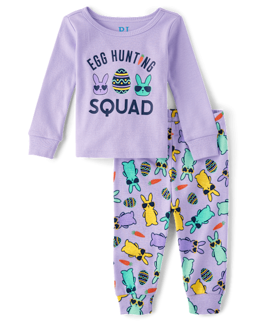 Baby And Toddler Girls Matching Family Easter Long Sleeve Egg Hunting ...