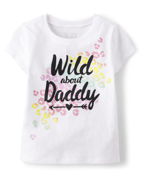 Baby And Toddler Girls Short Sleeve Wild About Daddy Graphic Tee ...
