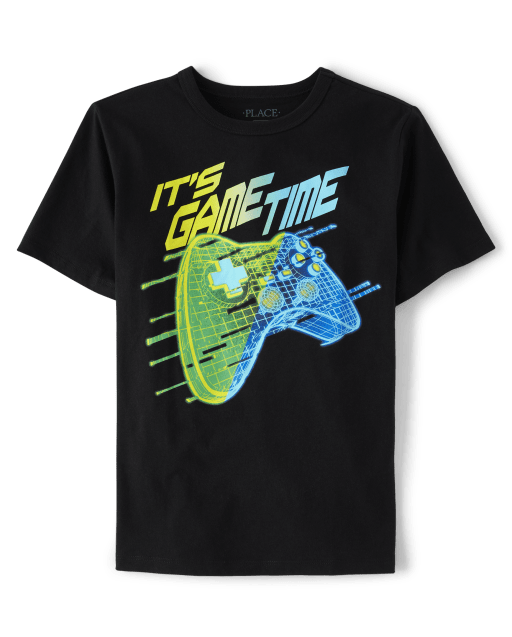 Boys Short Sleeve Game Time Graphic Tee - BLACK | The Children's Place