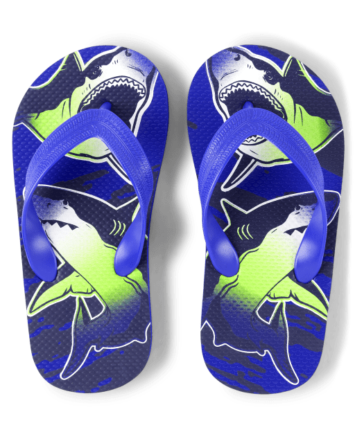 Boys Shark Flip Flops | The Children's Place - BLUE