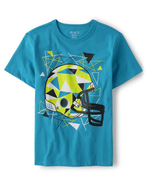 Boys Short Sleeve Football Helmet Graphic Tee | The Children's Place ...