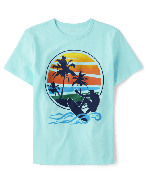 Boys Short Sleeve Surf Graphic Tee | The Children's Place - SEAGROVE