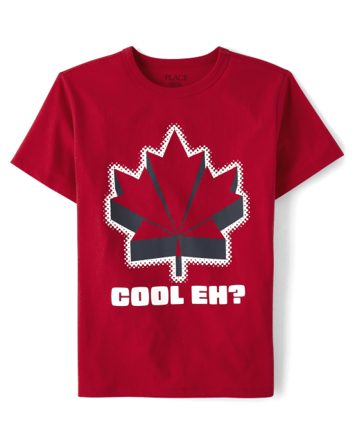 Boys Short Sleeve Cool Eh Graphic Tee - RUBY | The Children's Place CA