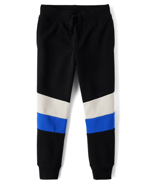 Boys Active Colorblock Fleece Jogger Pants - BLACK | The Children's Place