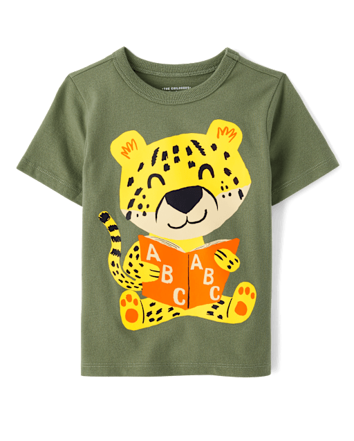 Baby And Toddler Boys Short Sleeve Tiger Book Graphic Tee - GREEN | The ...