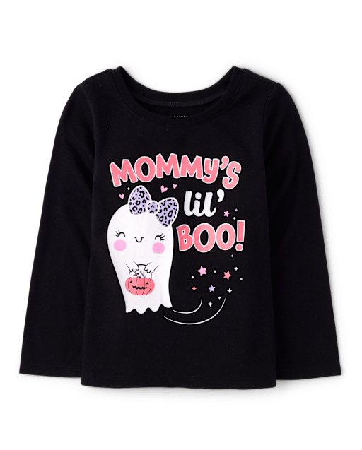 Baby And Toddler Girls Glow In The Dark Halloween Long Sleeve Mommy's ...