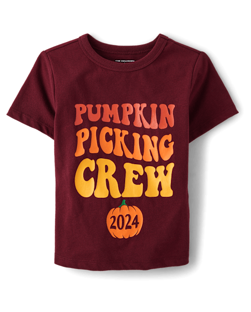 Unisex Baby And Toddler Matching Family Short Sleeve Pumpkin Picking ...