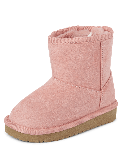 Toddler Girls Mid Teddy Boots - PINK | The Children's Place