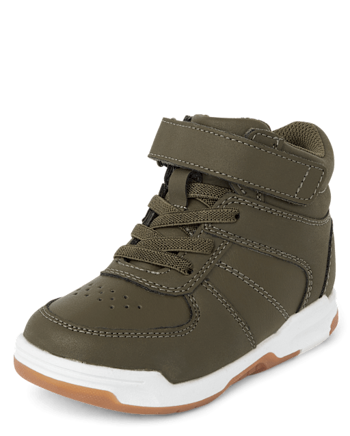 Toddler Boys High Top Sneakers - OLIVE | The Children's Place