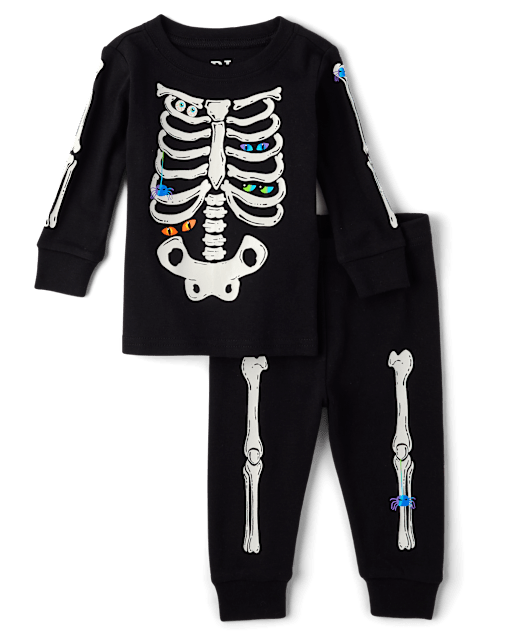 toddler skeleton pajamas boy