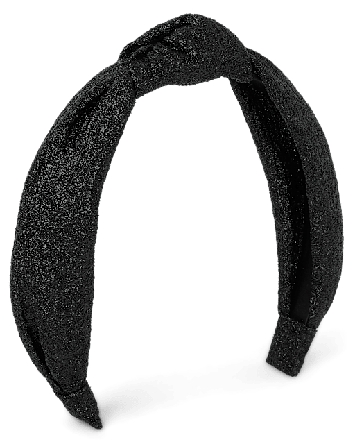 Girls Top Knot Velour Headband - BLACK | The Children's Place