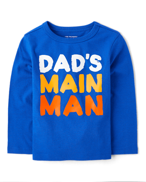 Baby And Toddler Boys Long Sleeve Dad's Main Man Graphic Tee - COOL ...