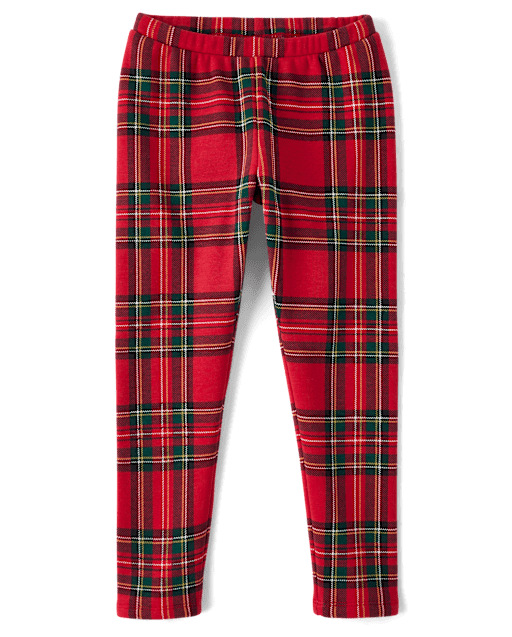 Girls Print Velboa Cozy Leggings - CLASSICRED | The Children's Place