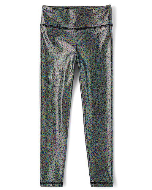 Girls High Shine High Rise Leggings - BLACK | The Children's Place