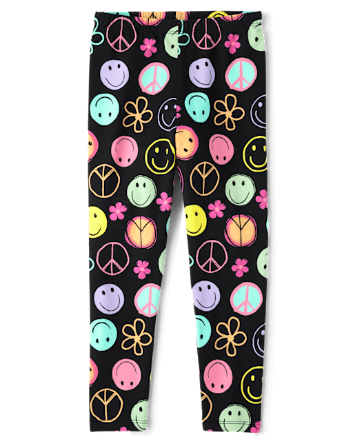 Girls Print Leggings - BLACK | The Children's Place CA