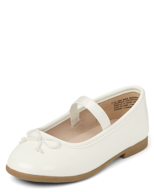 Toddler Girls Bow Ballet Flats - WHITE | The Children's Place