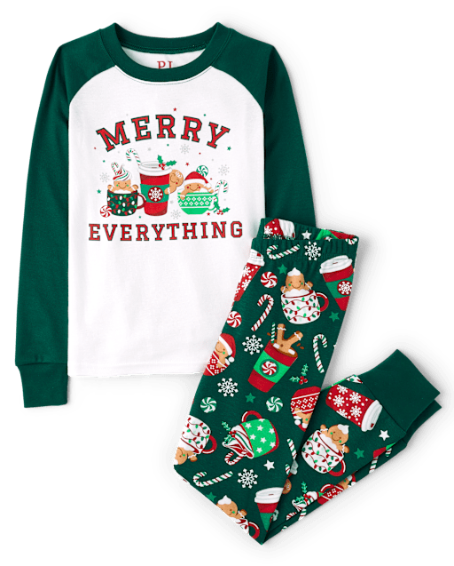 Unisex Kids Matching Family Hot Cocoa Mugs Snug Fit Cotton Pajamas