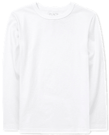 Boys Regular Long Sleeve Basic Layering Tee - WHITE | The Children's ...