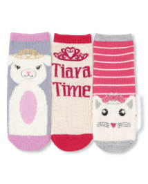 Toddler Girls Metallic Princess Print Midi Socks 6-Pack | The Children ...