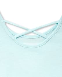 Baby And Toddler Girls Long Sleeve Embellished Graphic Cross Back Top ...