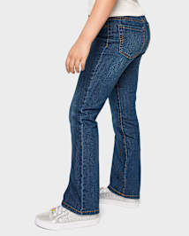 Girls Basic Bootcut Jeans | The Children's Place CA - VICTRY BLU WASH