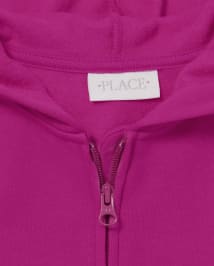 Girls Uniform Long Raglan Sleeve Fleece Zip Up Hoodie | The Children's ...