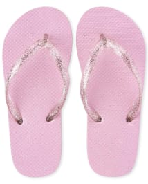 Girls Glitter Matching Flip Flops | The Children's Place CA - PINK