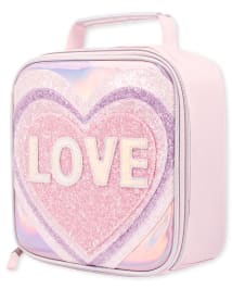 Girls Glitter 'Love' Lunch Box | The Children's Place CA - PINK