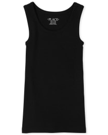 Girls Basic Mix And Match Sleeveless Ribbed Tank Top 2-Pack - BLACK ...