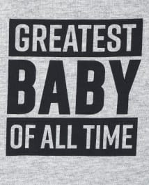 Unisex Baby Long Sleeve 'Greatest Baby Of All Time' Graphic Bodysuit ...