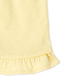 Toddler Girls Short Sleeve Striped And Butterfly Ruffle Top And Knit ...