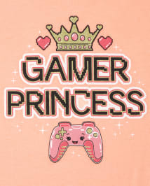 Girls Short Sleeve 'Gamer Princess' Graphic Tee | The Children's Place ...