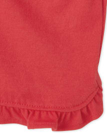 Toddler Girls Sleeveless Floral Print Ruffle Top And Knit Ruffle Shorts ...