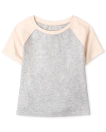 Girls Short Sleeve Colorblock Raglan Top | The Children's Place CA ...