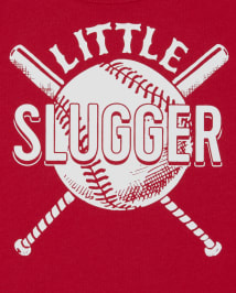 Baby and Toddler Boys Short Sleeve Little Slugger Baseball Graphic Tee ...
