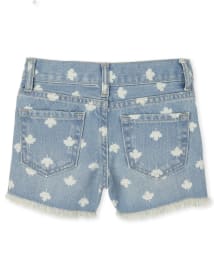 Girls Canada Day Maple Leaf Denim Shortie Shorts | The Children's Place ...