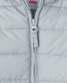 Girls Long Sleeve Puffer Jacket | The Children's Place CA - SMOKY BLUE
