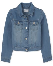 Girls Long Sleeve Denim Jacket | The Children's Place CA - BECCA WASH