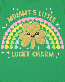 Baby And Toddler Girls St. Patrick's Day Short Sleeve Lucky Charm ...