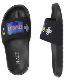 Boys Lenticular Holographic 'Game Over' Slides | The Children's Place ...