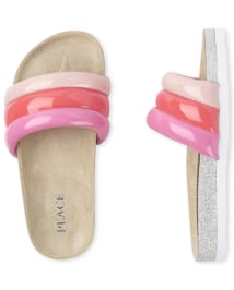 Girls Colorblock Puffy Sandals | The Children's Place CA - MULTI CLR