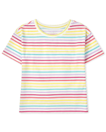 Girls Short Sleeve Print Basic Layering Tee | The Children's Place CA ...