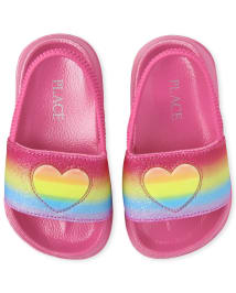Toddler Girls Rainbow Heart Slides | The Children's Place CA - MULTI CLR