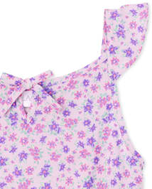 Girls Sleeveless Floral Flutter Tank Top | The Children's Place CA ...